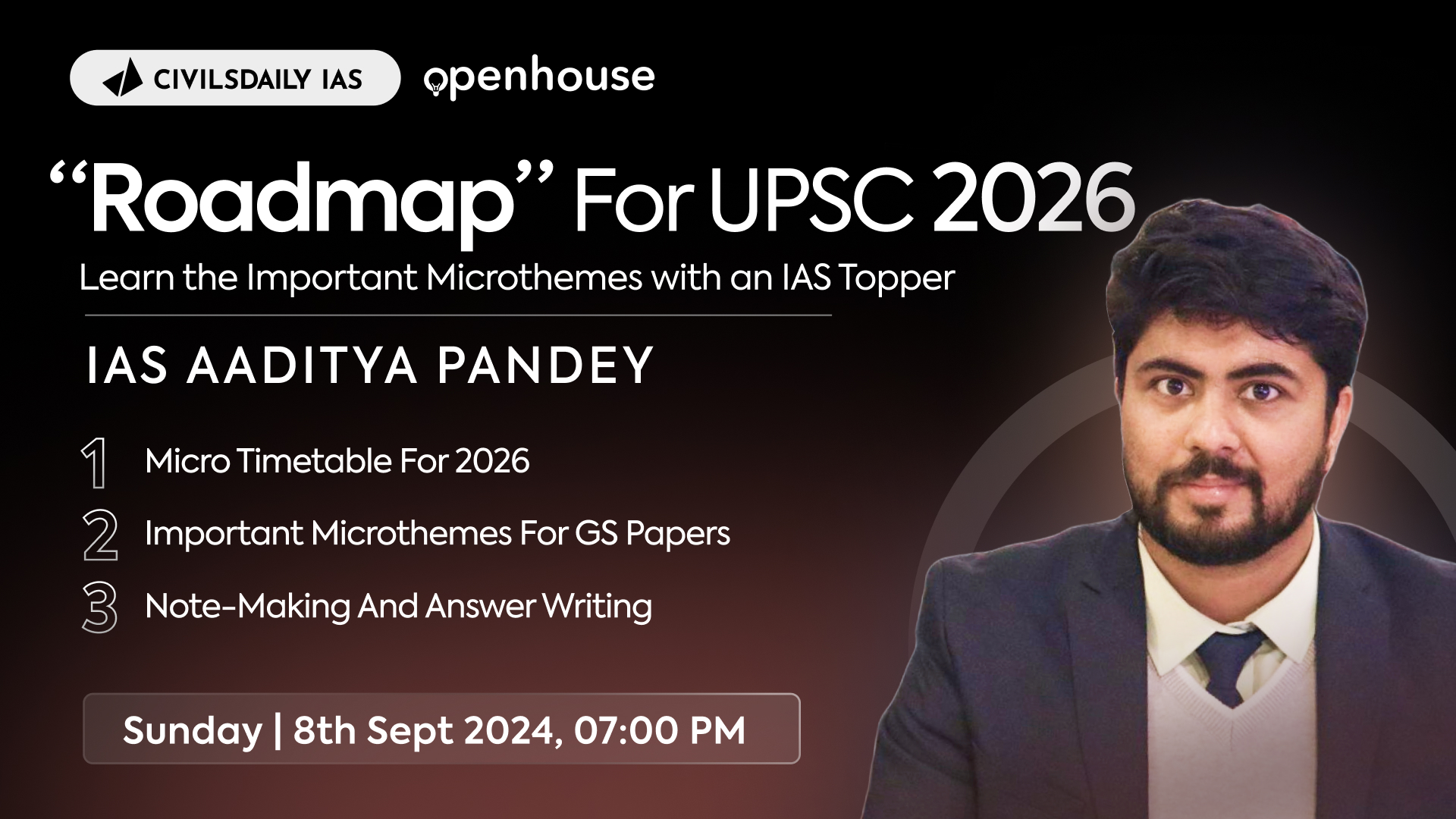 [UPSC Openhouse] AIR-48, IAS Aaditya Pandey || “Roadmap” for UPSC 2026 ...