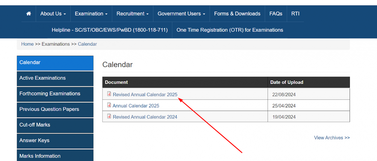 Check UPSC 2025 Exam date, Revised Calendar and Notification