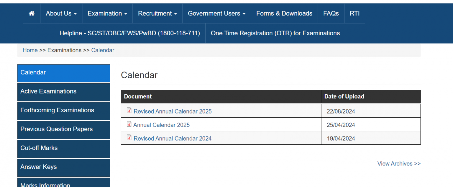 Check UPSC 2025 Exam date, Revised Calendar and Notification